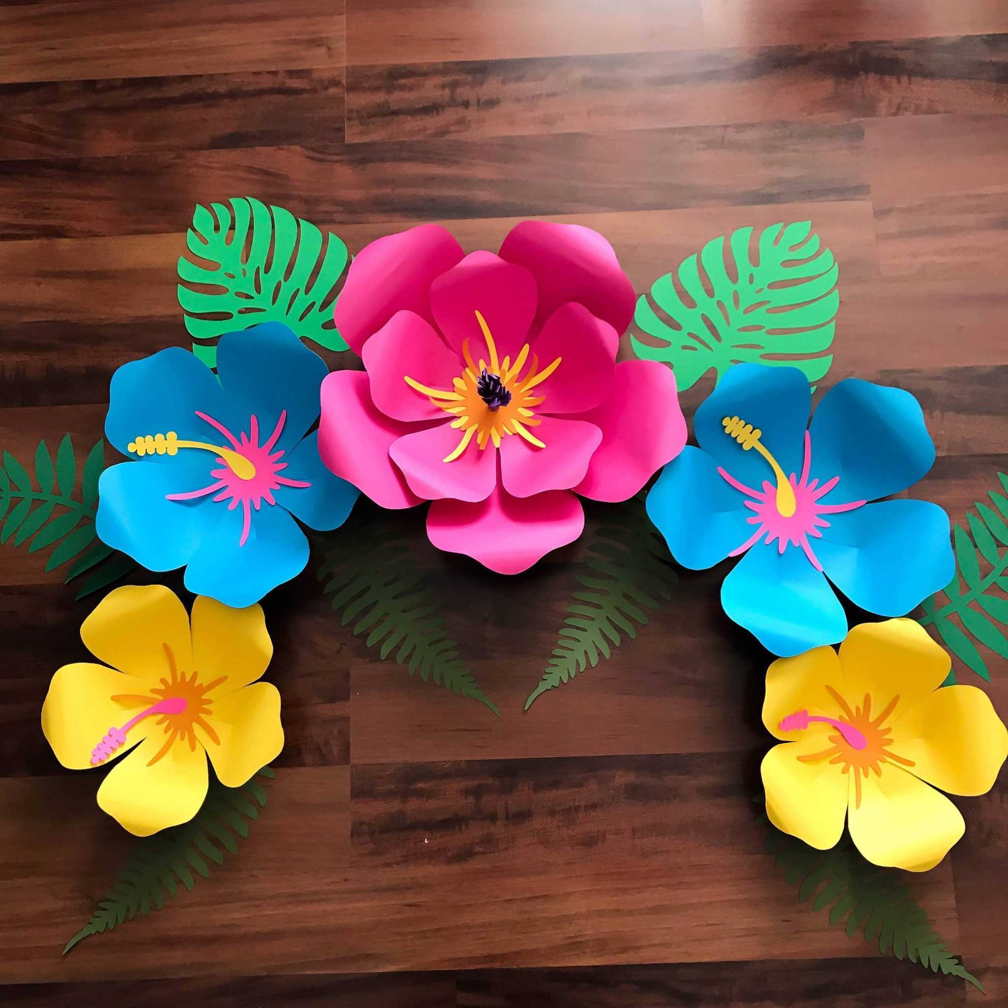 Plantillas de flores coloreadas para recortar en papel 170 imágenes
